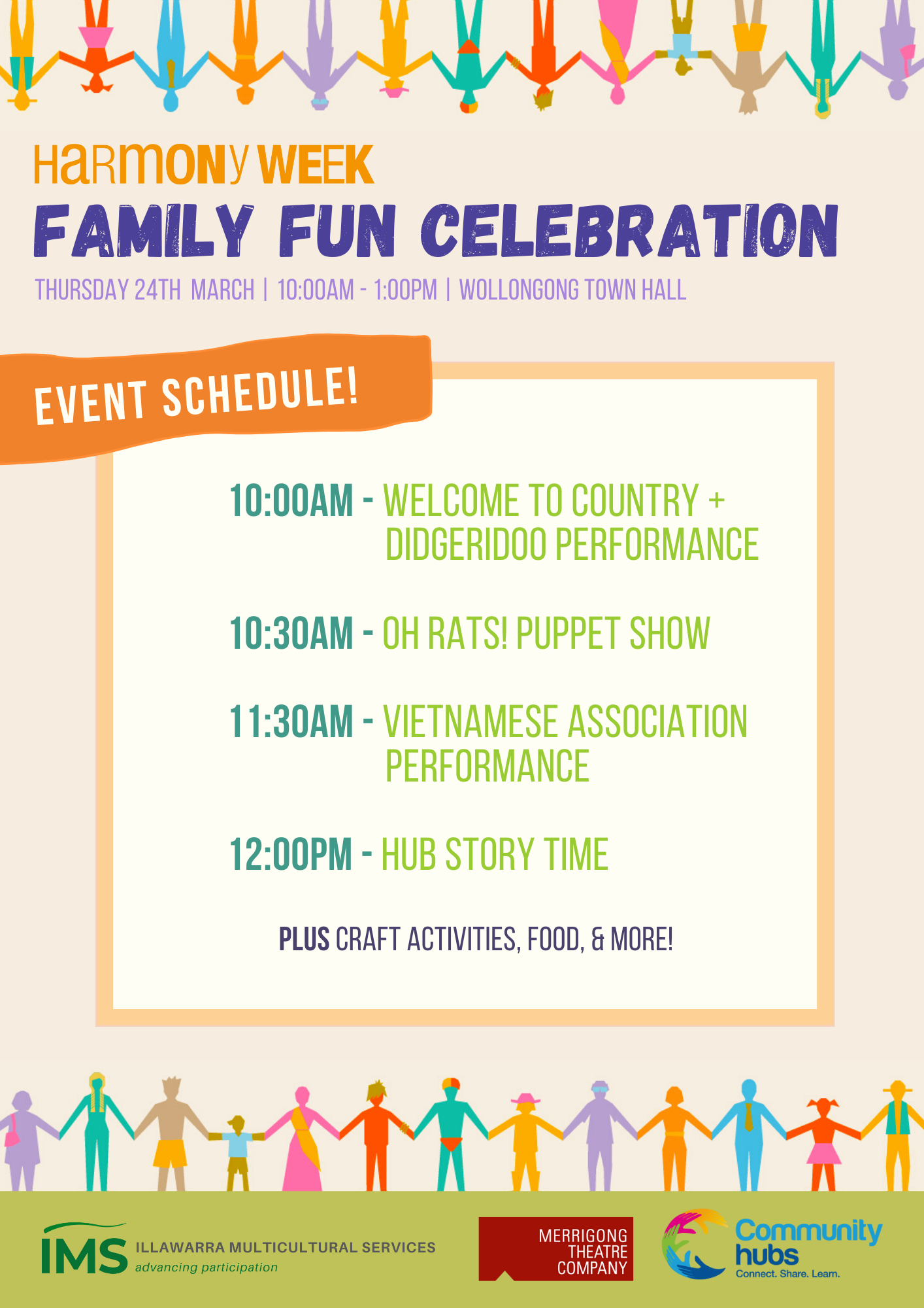 Harmony Week Family Fun Celebration Schedule – Illawarra Multicultural ...