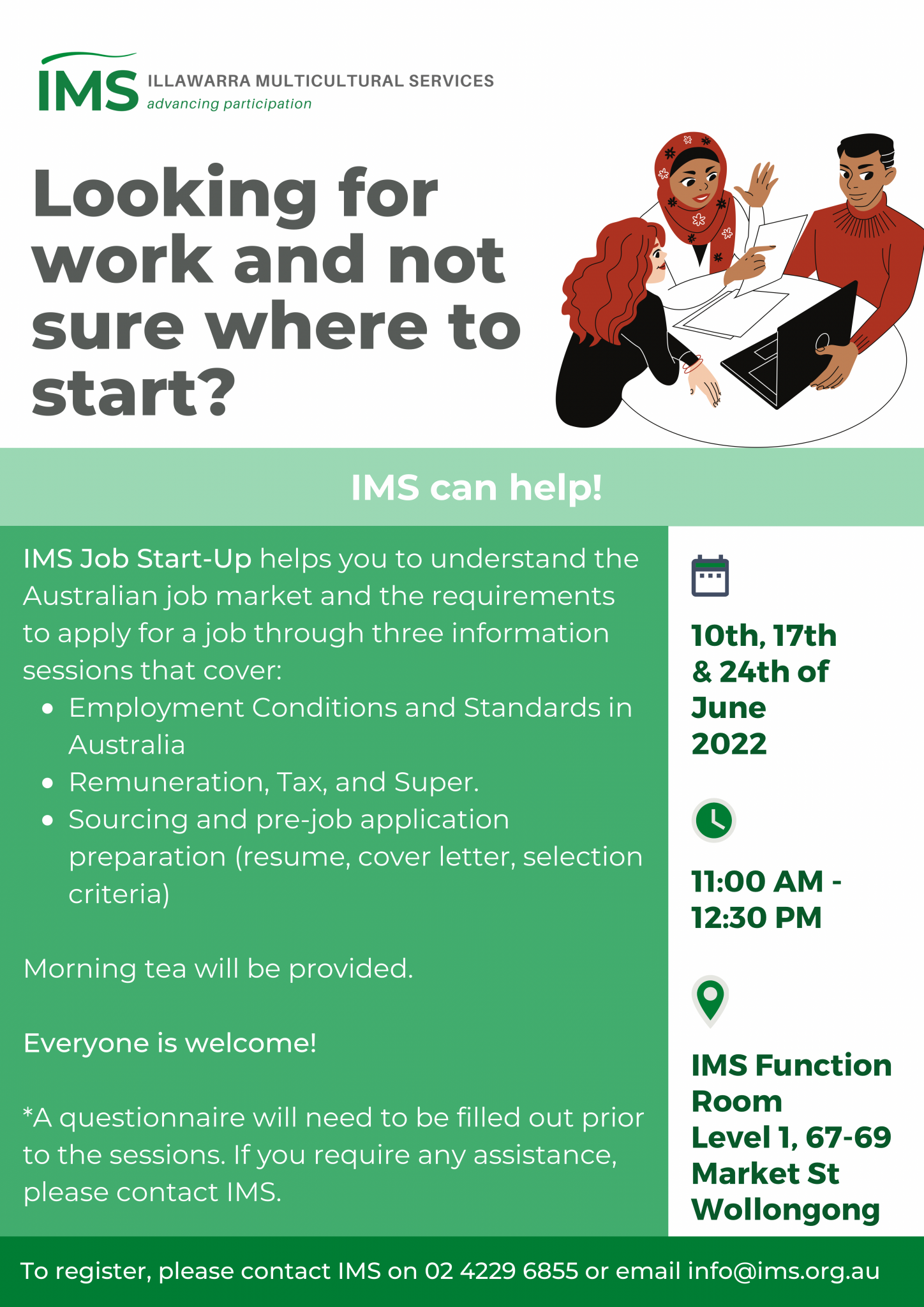 IMS Job Start-Up – Illawarra Multicultural Services