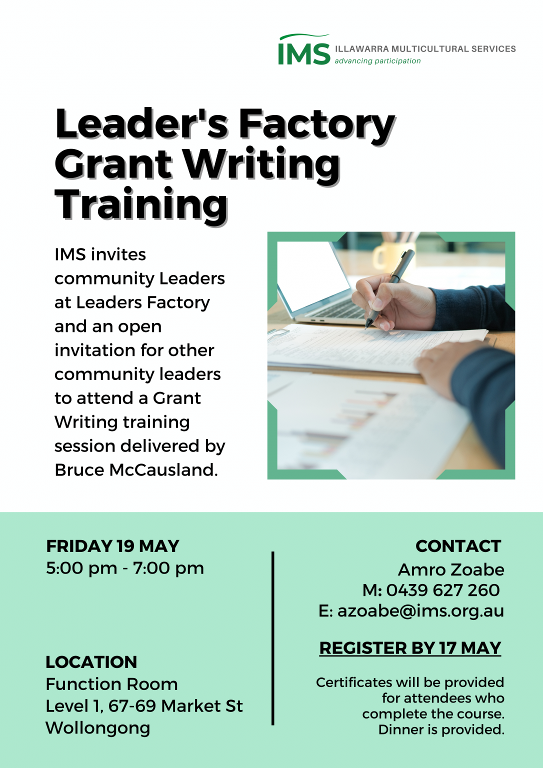 Leader’s Factory Grant Writing Training – Illawarra Multicultural Services
