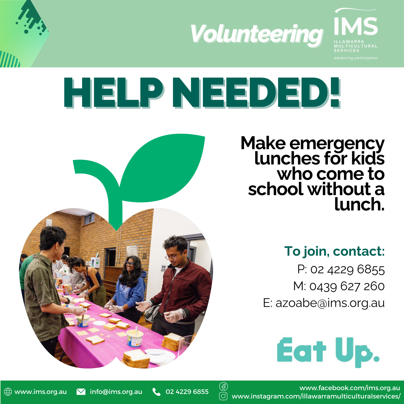 Volunteering Opportunity – Make school lunches! – Illawarra ...